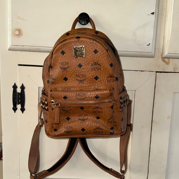 MCM | Bags | Mcm Cognac Visetos Backpack | Poshmark